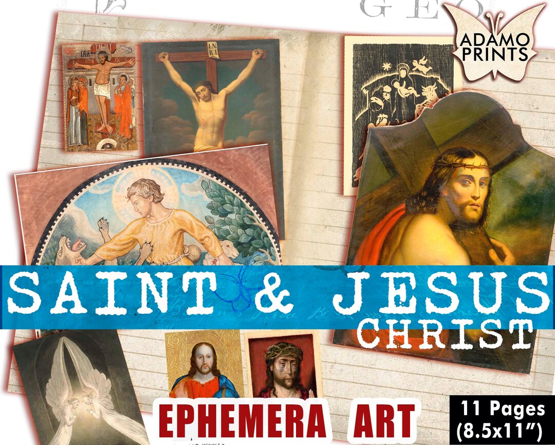 Saint and Jesus Christ, Christian, Faith, Ephemera Classics, Digital ...