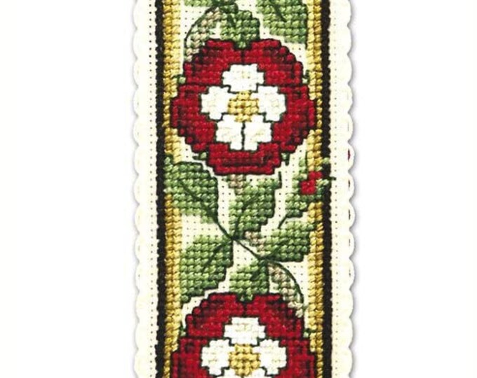 Heraldic Rose Tudor Bookmark Cross Stitch Kit Textile - Etsy