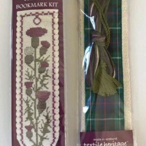 Scottish Thistle, Bookmark, Cross Stitch Kit, Made in Scotland, Textile ...