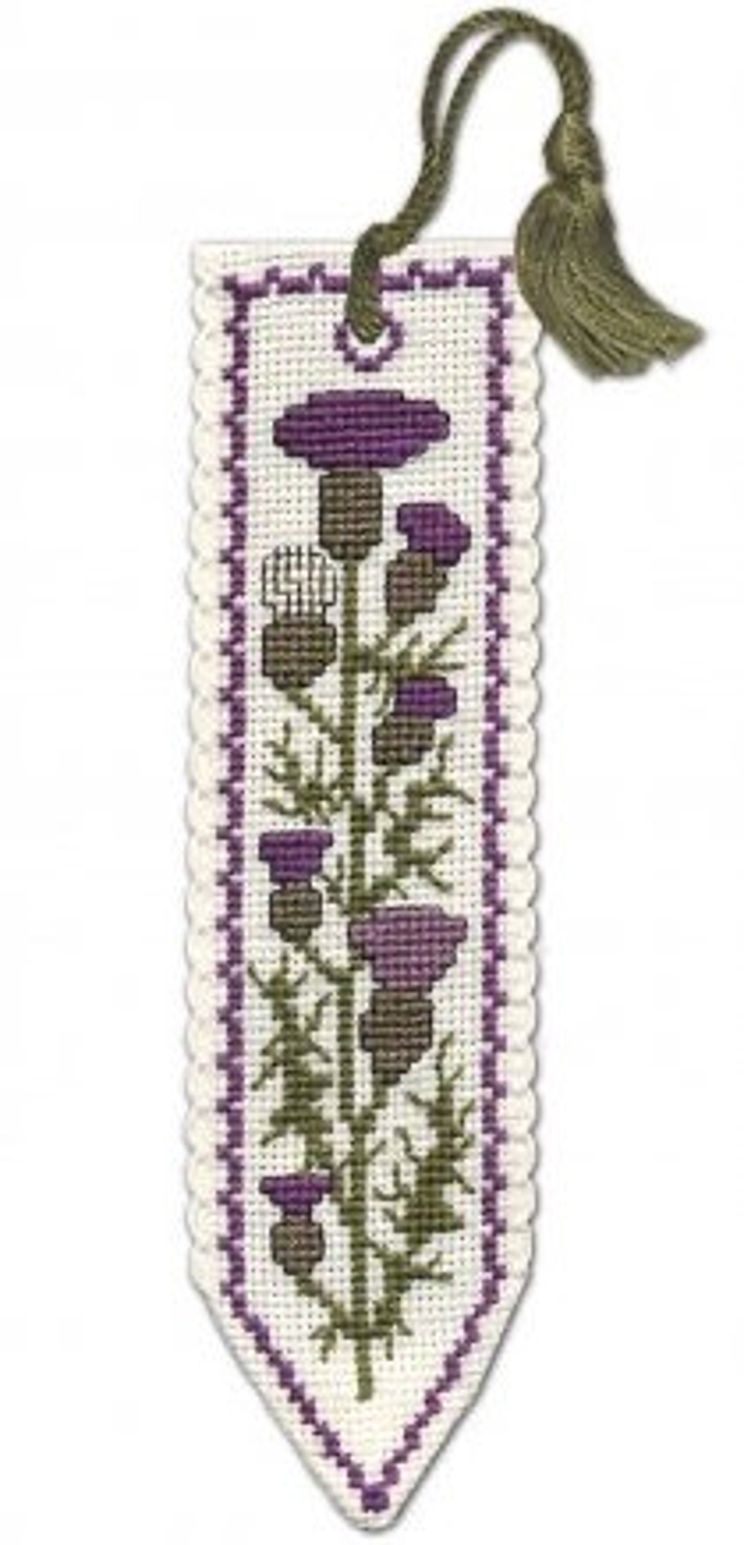 Scottish Thistle, Bookmark, Cross Stitch Kit, Made in Scotland, Textile ...