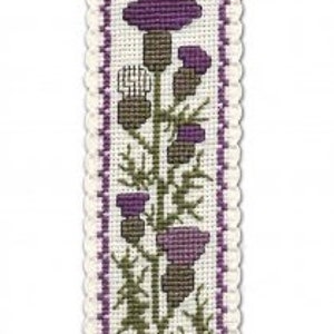 Scottish Thistle, Bookmark, Cross Stitch Kit, Made in Scotland, Textile ...