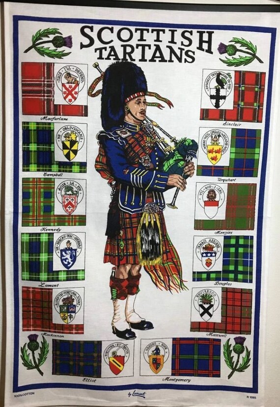 Printed Tea Towel Wall Decor Scotland Souvenir Scottish - Etsy
