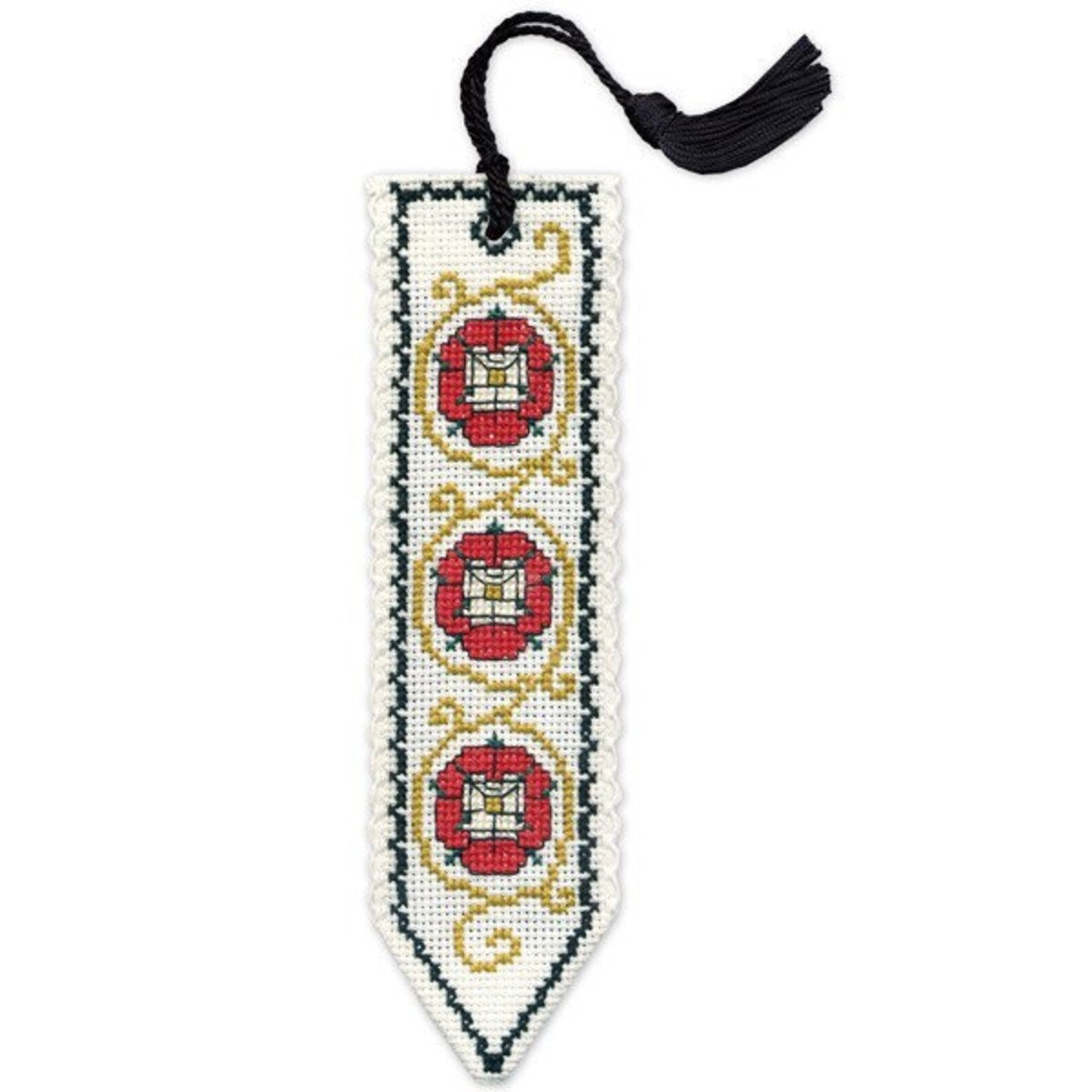 Tudor Rose Bookmark Cross Stitch Kit - English Medieval Textile ...