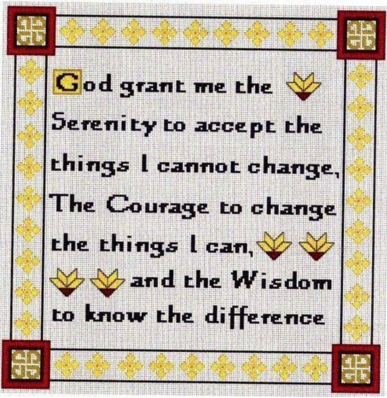 Serenity Prayer Cross Stitch Pattern - Etsy