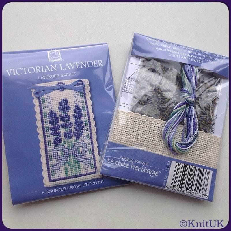 Victorian Lavender - Lavender Sachet Cross Stitch Kit - Mother's Day ...