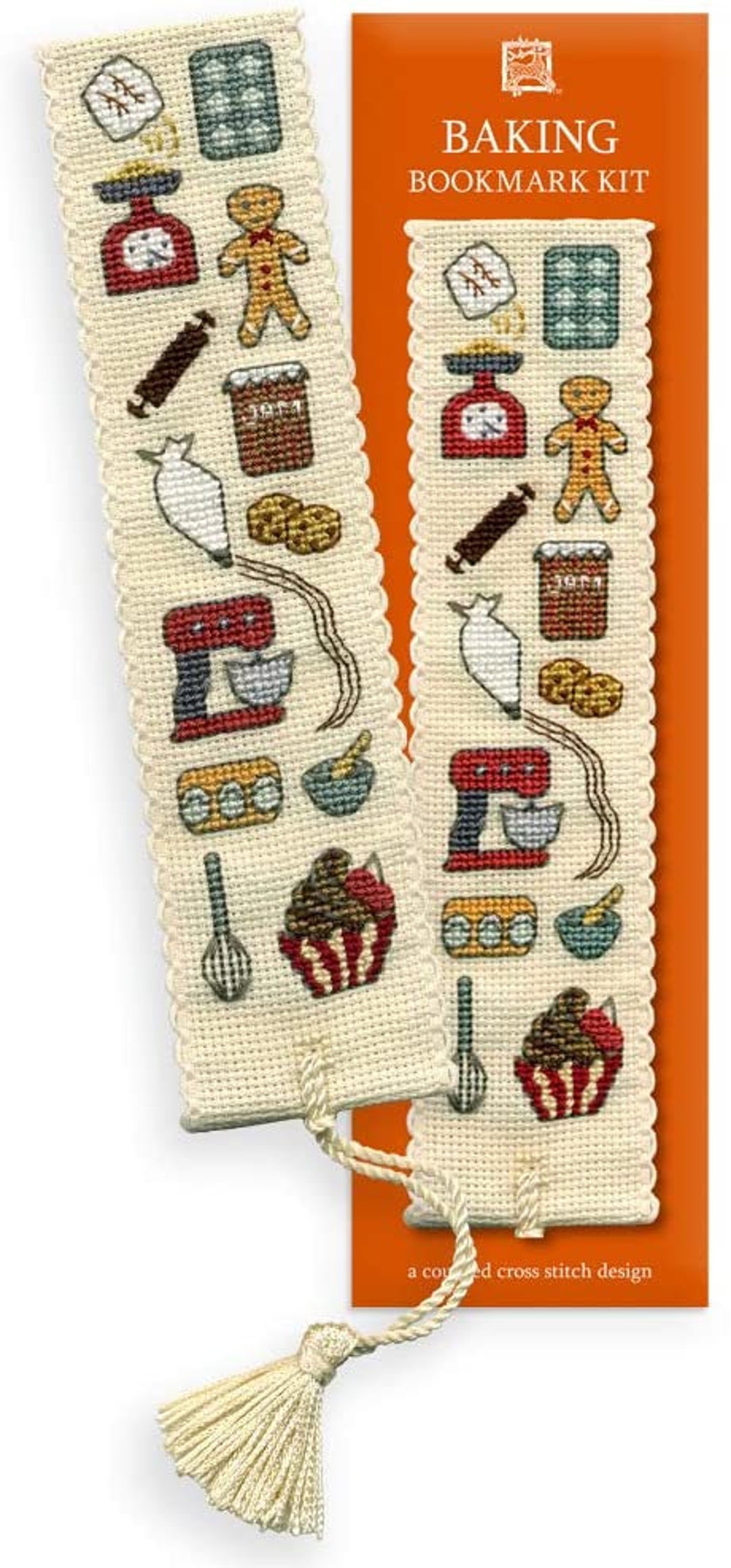 Baking Bookmark Cross Stitch Kit - Kitchen Decor - Cookbook Marker ...