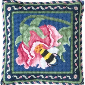 Bee Needlepoint Kit - Dark Blue Background - Beth Russell Miniature ...
