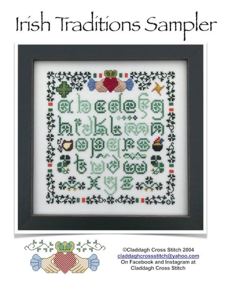PDF Irish Traditions Cross Stitch Pattern Claddagh Cross - Etsy
