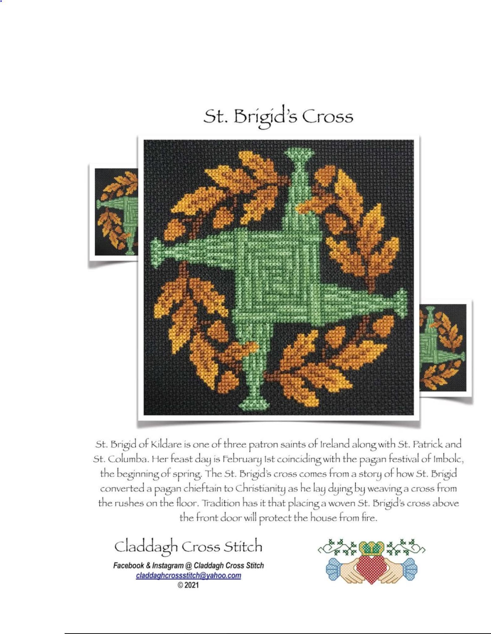 St Brigid's Cross Collection - Cross Stitch Pattern, Digital Download ...