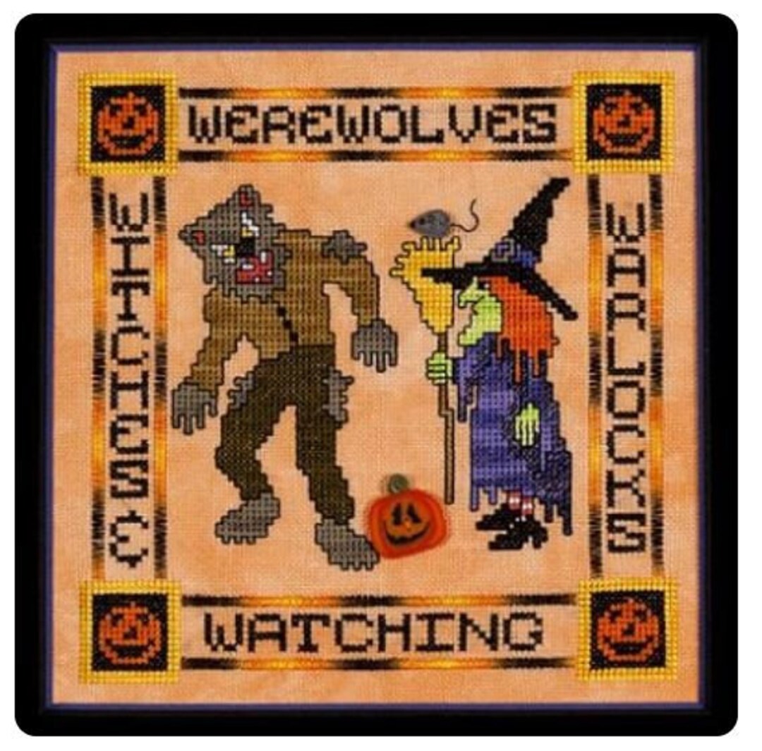 Werewolves, Witches & Warlocks - Halloween Cross Stitch Pattern ...