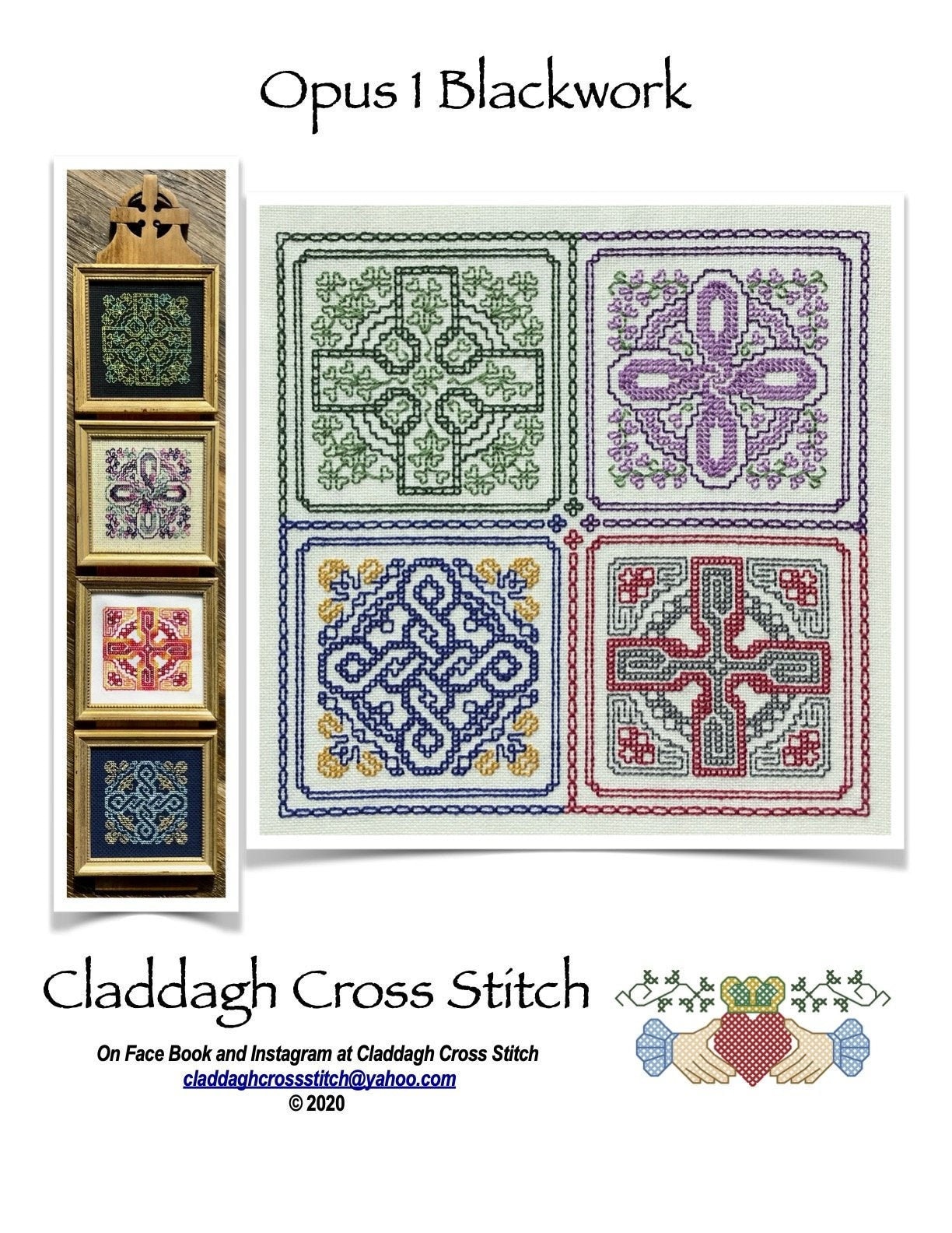 PDF Celtic Crosses Opus 1 Blackwork Cross Stitch Pattern | Etsy