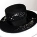 Black Distressed Flat Top Unisex Hat With Metal Pins - Etsy
