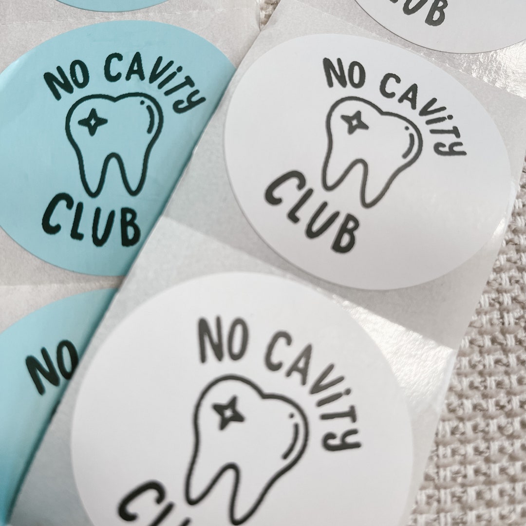 No Cavity Club Kids Stickers - Etsy