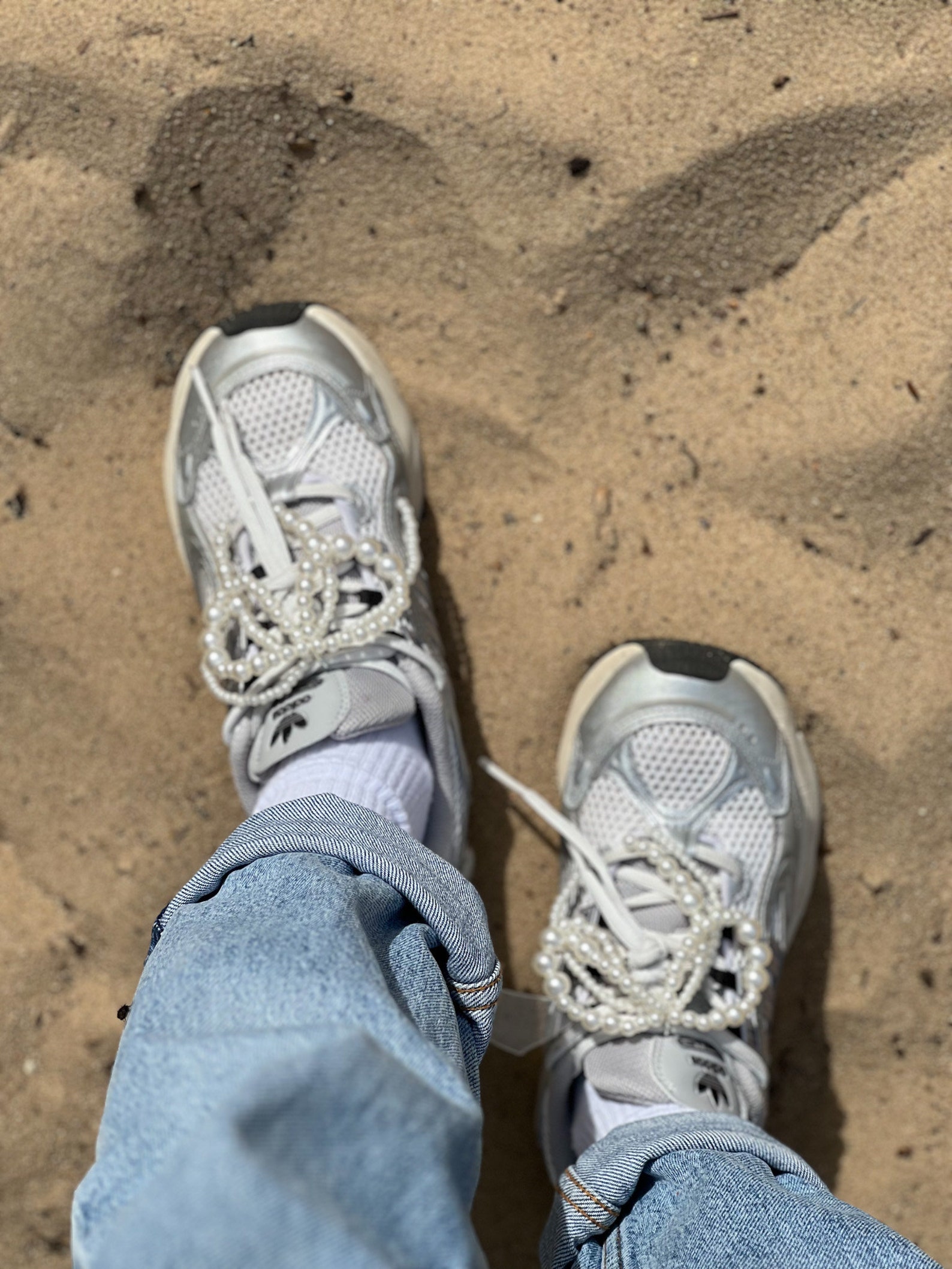 Ribbon Shoes Charm, Pearl Ribbon Sneaker Accessories, Bow Pearl ...