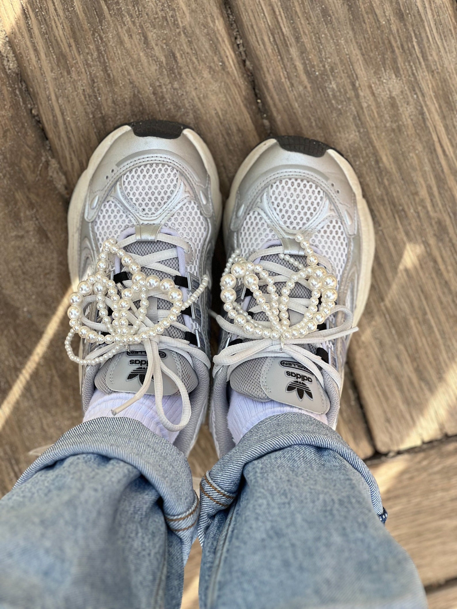 Ribbon Shoes Charm, Pearl Ribbon Sneaker Accessories, Bow Pearl ...