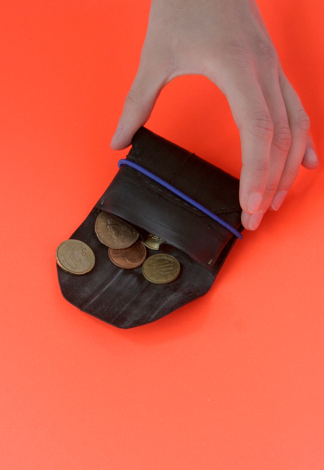 L52 Recycled Rubber Inner Tube Purse With Blue Elastic Band - Etsy UK