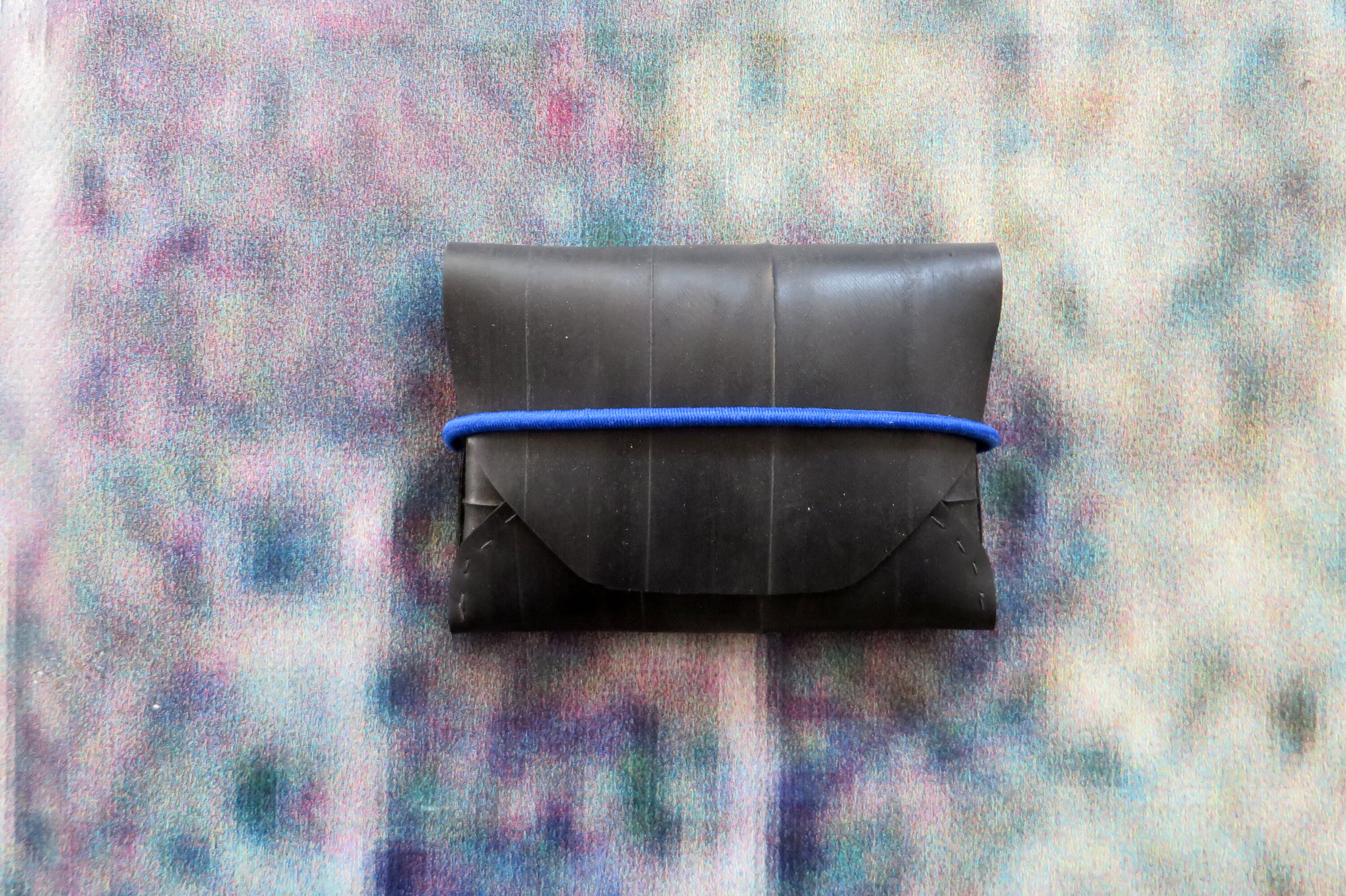 L52 Recycled Rubber Inner Tube Purse With Blue Elastic Band - Etsy UK