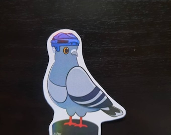 Fluffy Pigeon Sticker / Bird Water Bottle Sticker / Cute Bird - Etsy