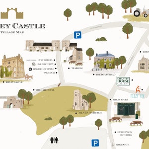 Custom Illustrated Map, Digital Print, Illustration - Etsy