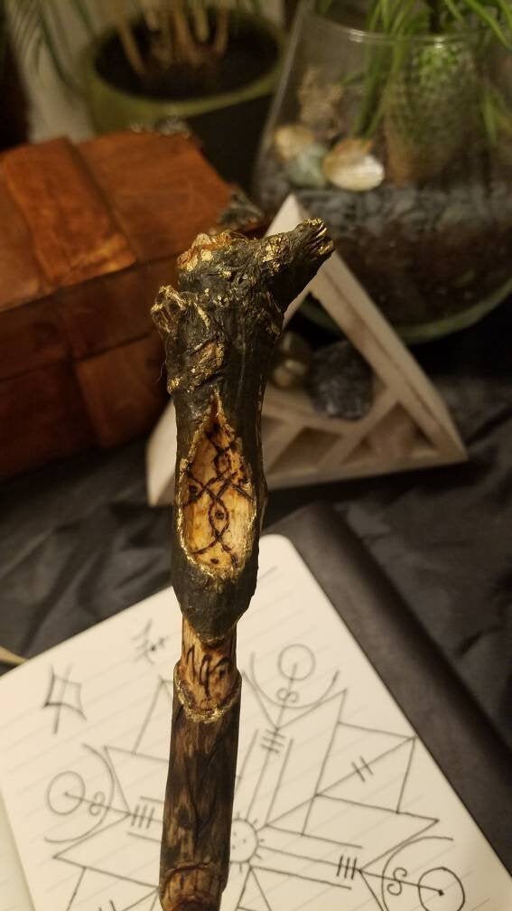 Poplar branch wand springy dragon heartstring core 12 1/2 | Etsy
