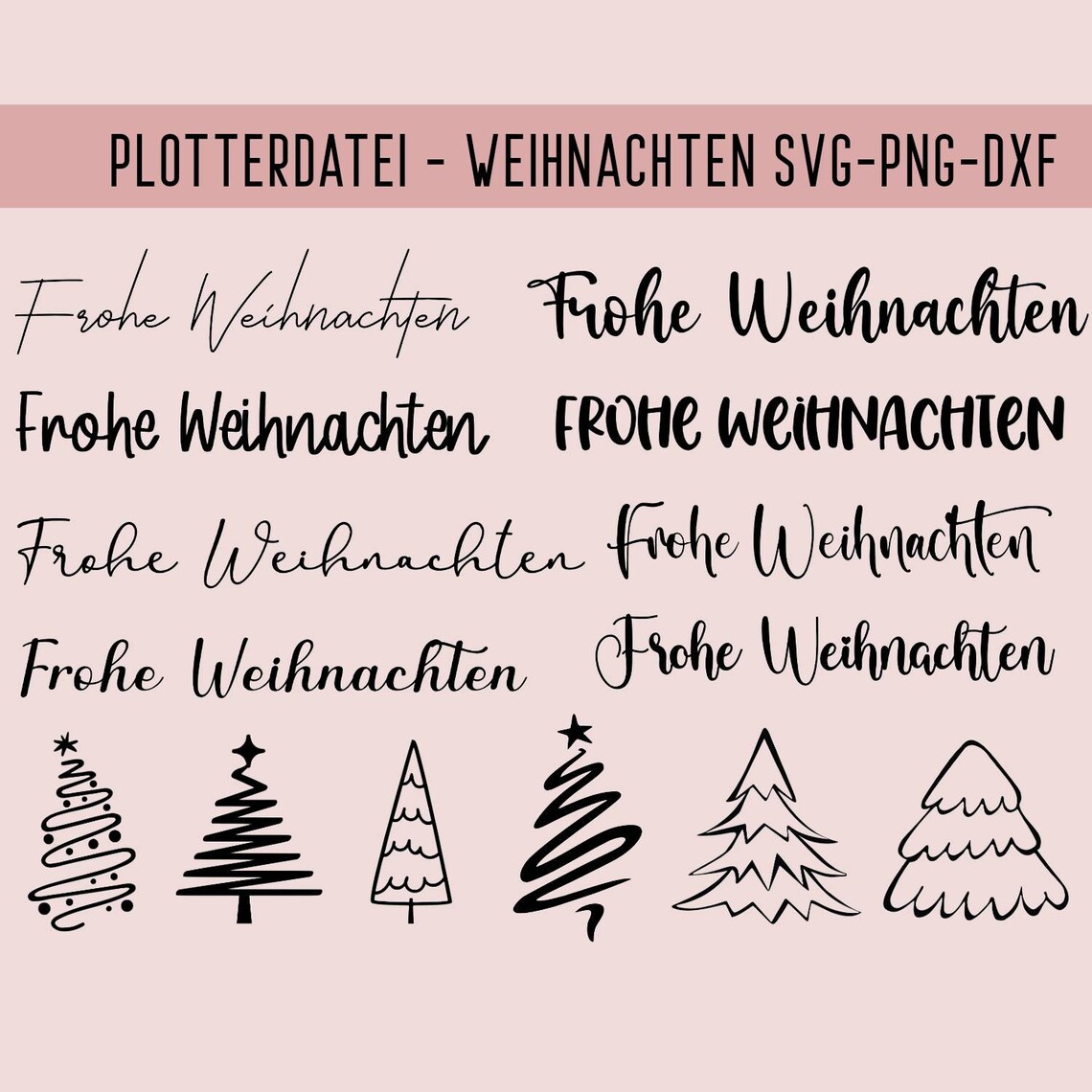 Frohe Weihnachten Plotter File Plotterdatei Weihnachten SVG - Etsy