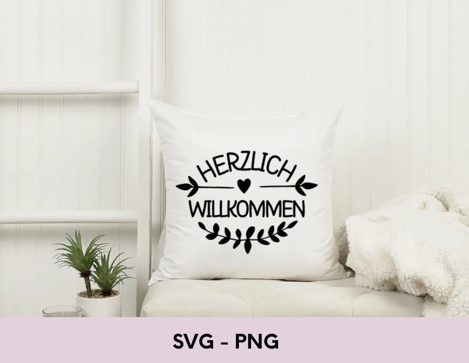 Herzlich Willkommen SVG PNG Plotterdatei Zuhause Cut File - Etsy