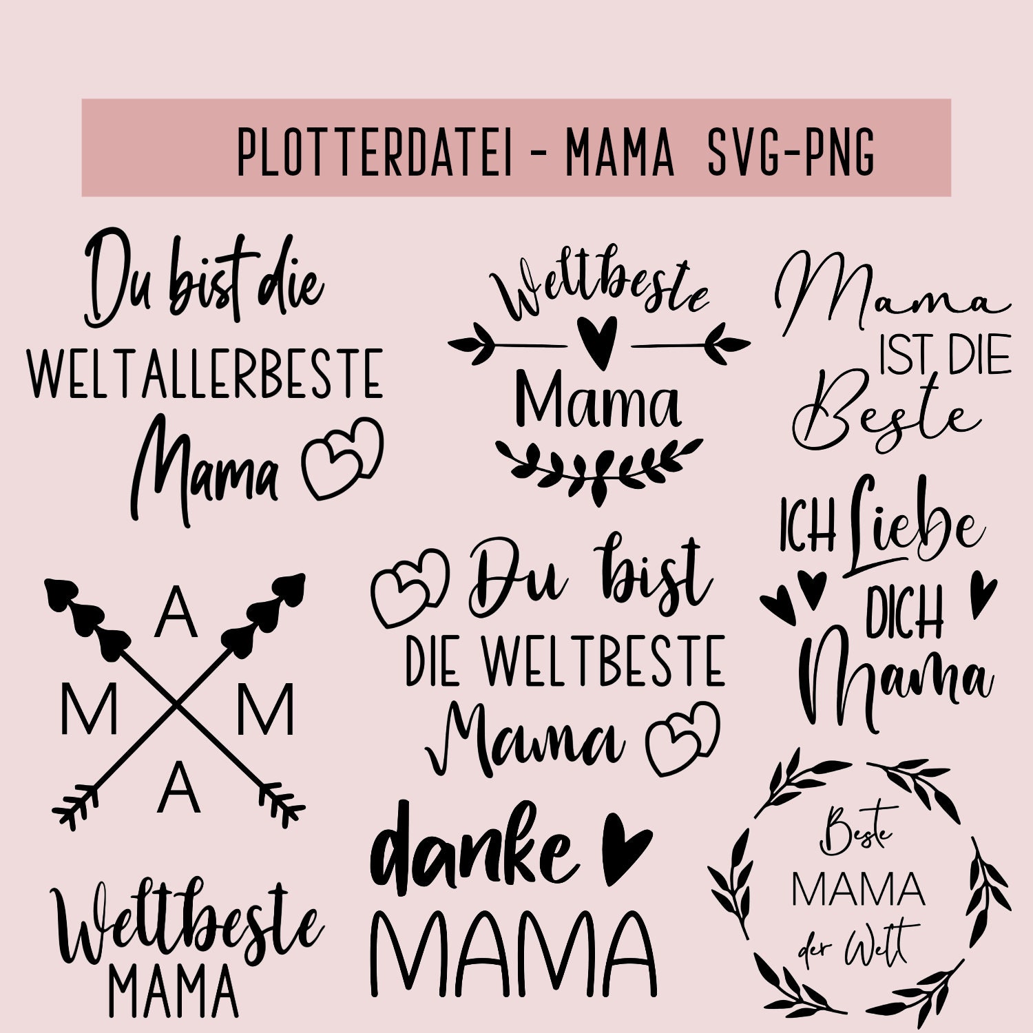 Plotterdatei Mama Plotter Ideen Geschenke Mama plottern - Etsy.de