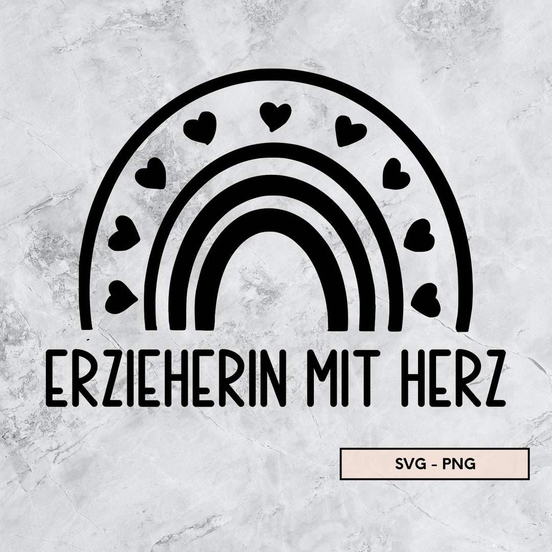 Erzieherin Mit Herz Schriftzug