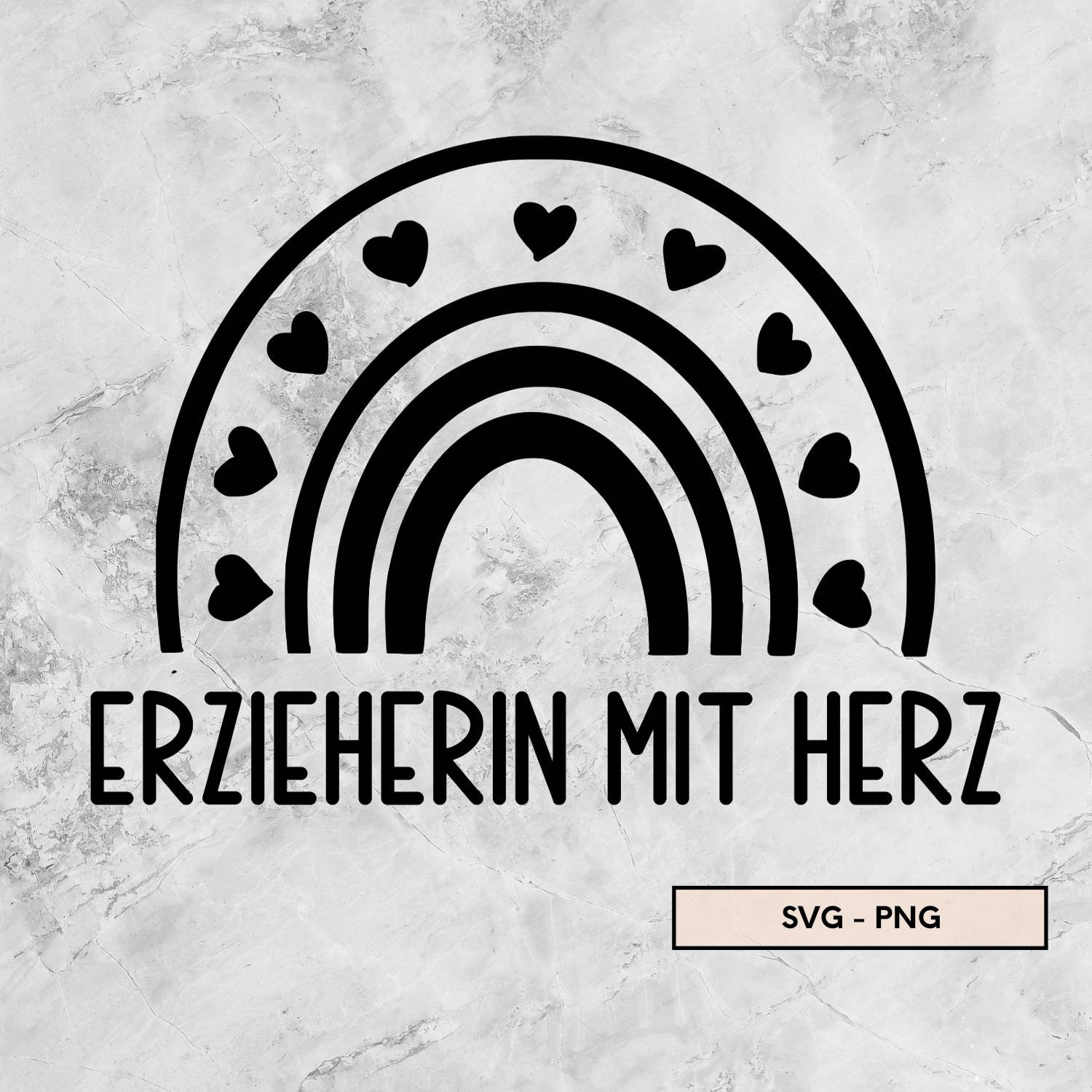 Erzieherin Mit Herz Schriftzug