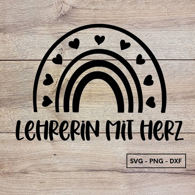 Lehrerin Mit Herz Schulkind Plotterdatei Svg Png Dxf - Etsy