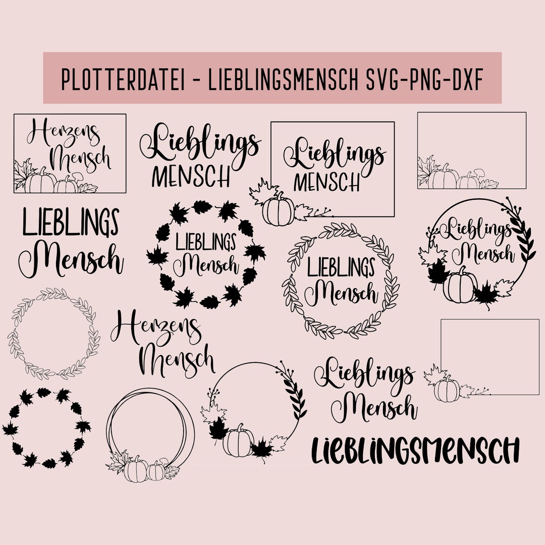Plotterdatei Lieblingsmensch Herbst SVG PNG DXF Sofort - Etsy Schweiz