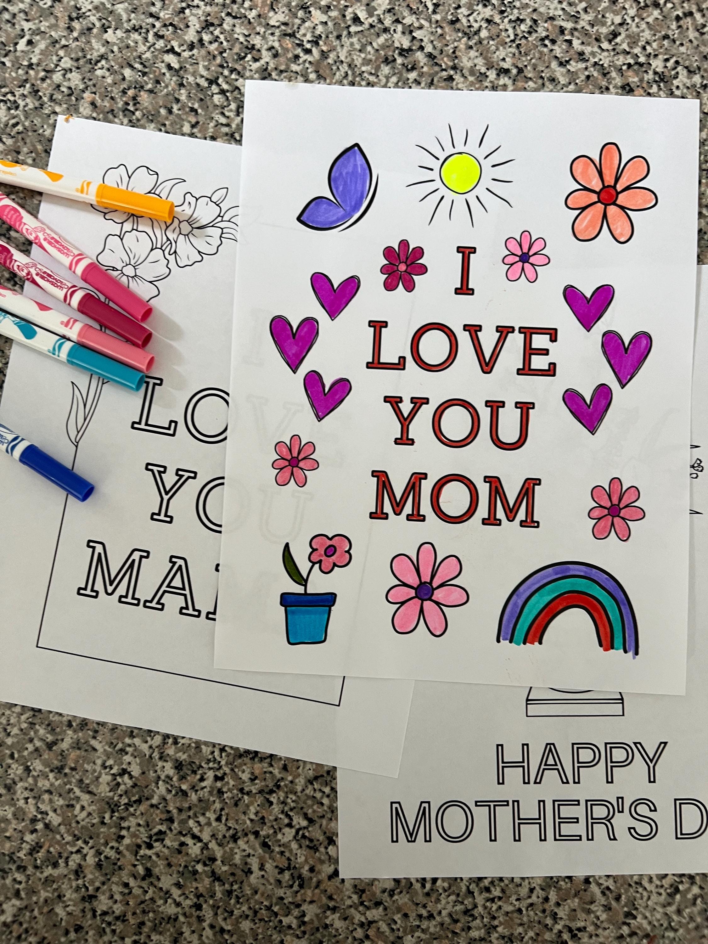 Mother's Day Coloring Pages, Coloring Activity, DIY Mother's Day Gift ...