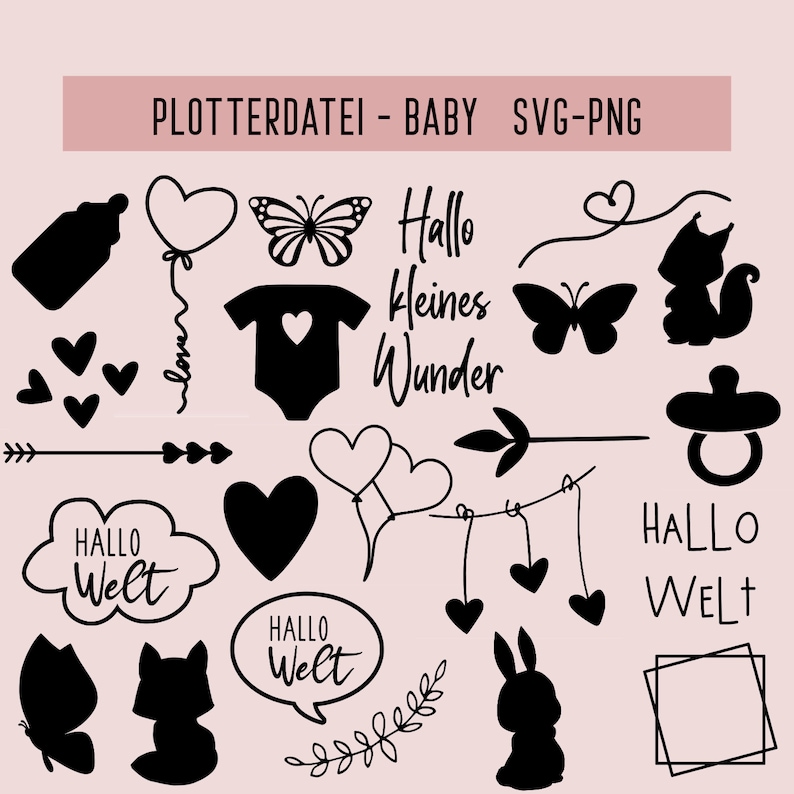 Baby Plotterdatei Plotter File SVG Plotting Bundle - Etsy