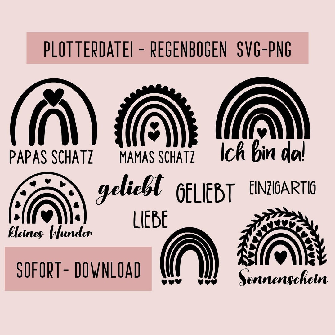 Regenbogen Plotterdatei, Baby Plotterdatei, svg, png, Sofort Download - Etsy.de