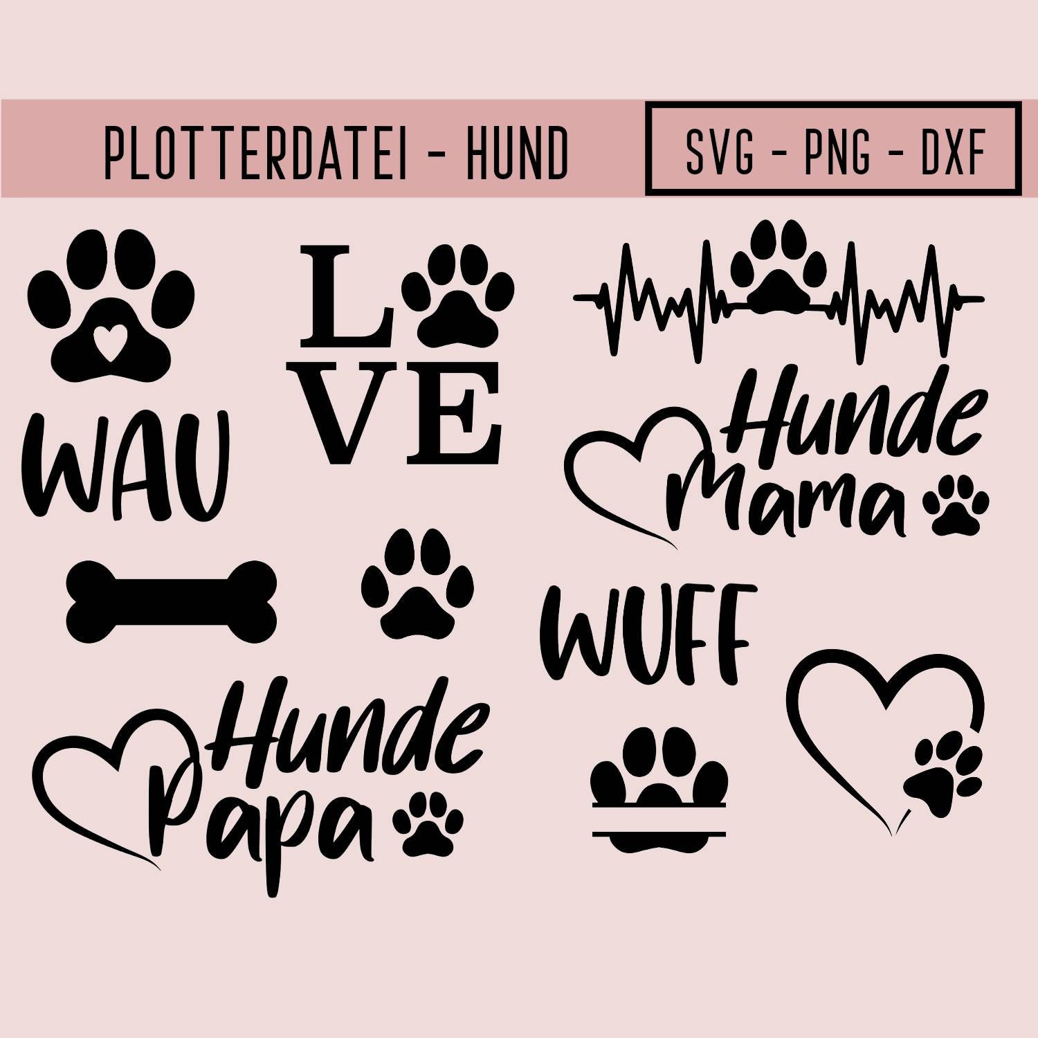 Plotterdatei Hund Svg Png Dxf - Etsy Ireland