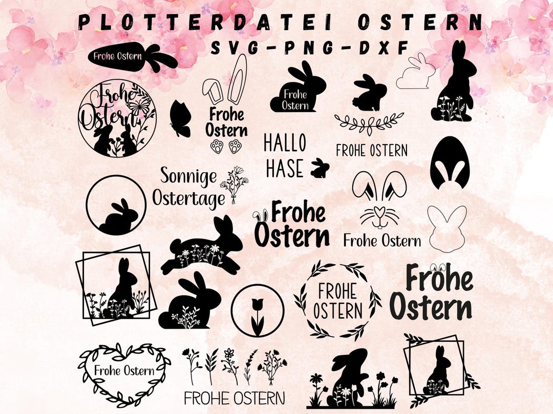Plotterdatei Ostern, Easter Plotter File, Cricut, Silhouette, Png, Svg,dxf, Happy Easter, Laser ...