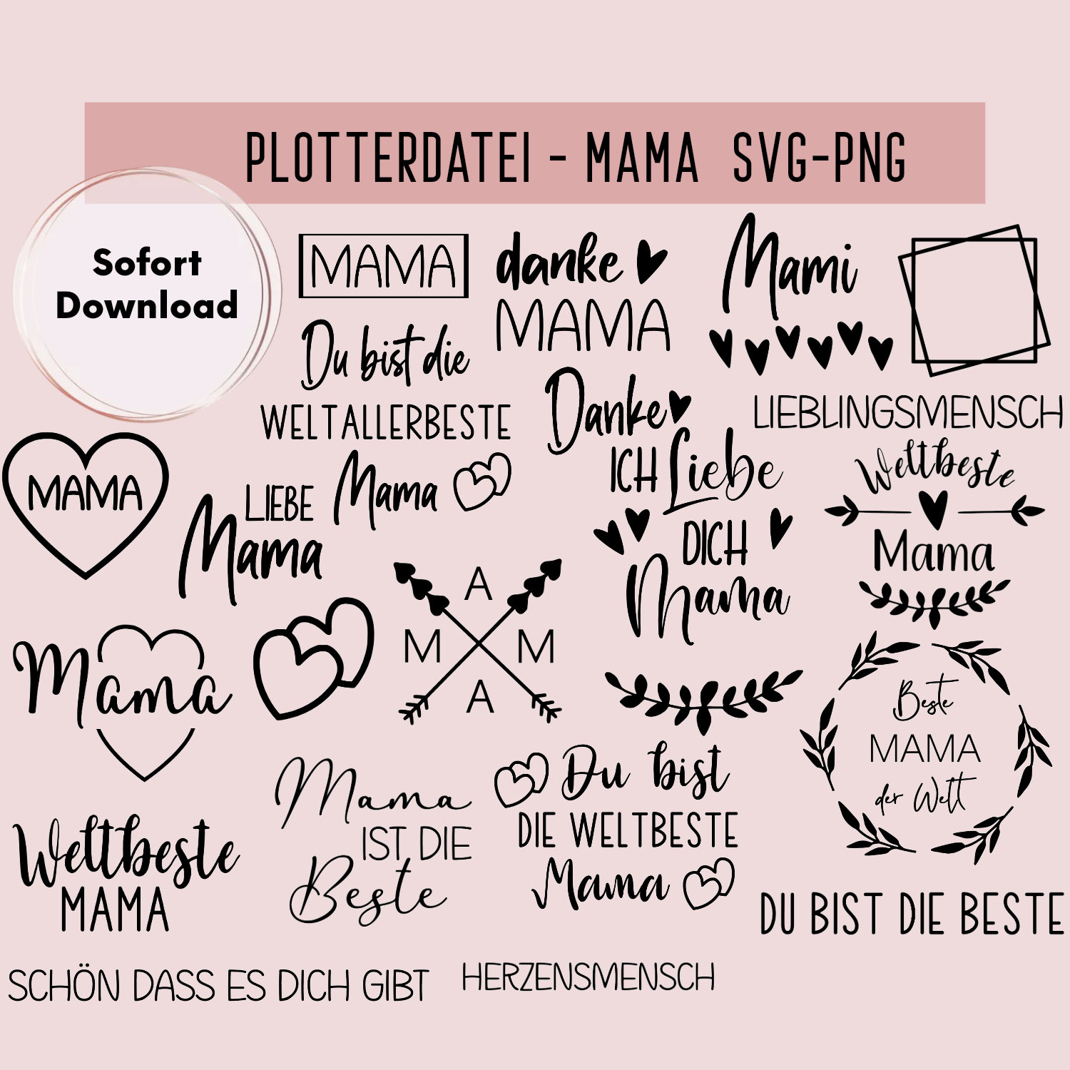 Plotterdatei Mama Plotter Ideen Geschenke Mama plottern - Etsy.de