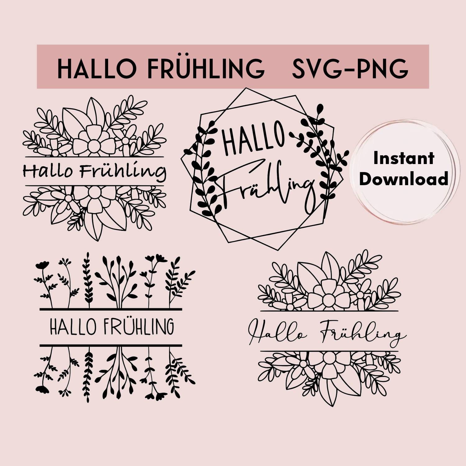 Frühling Plotterdatei Hallo Frühling SVG PNG Plotter File - Etsy