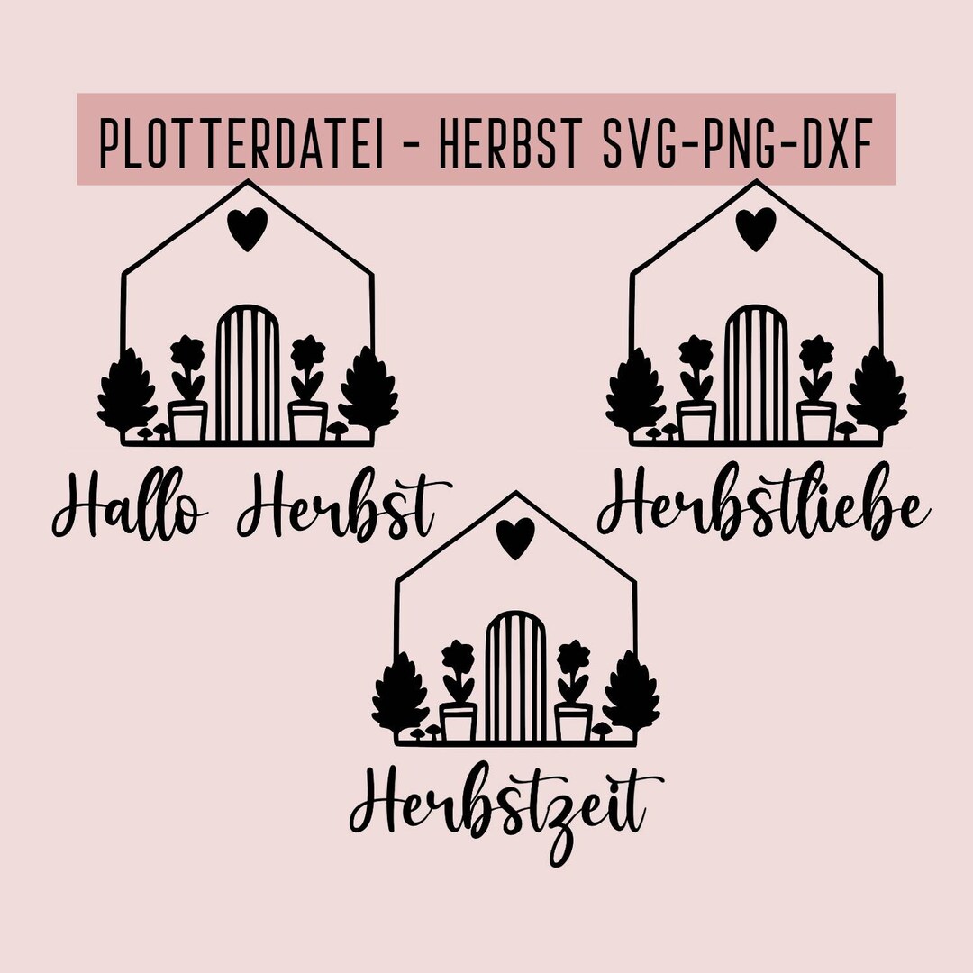 Herbst Plotterdatei, Herbstliebe SVG, DXF, PNG, Sofort Download - Etsy