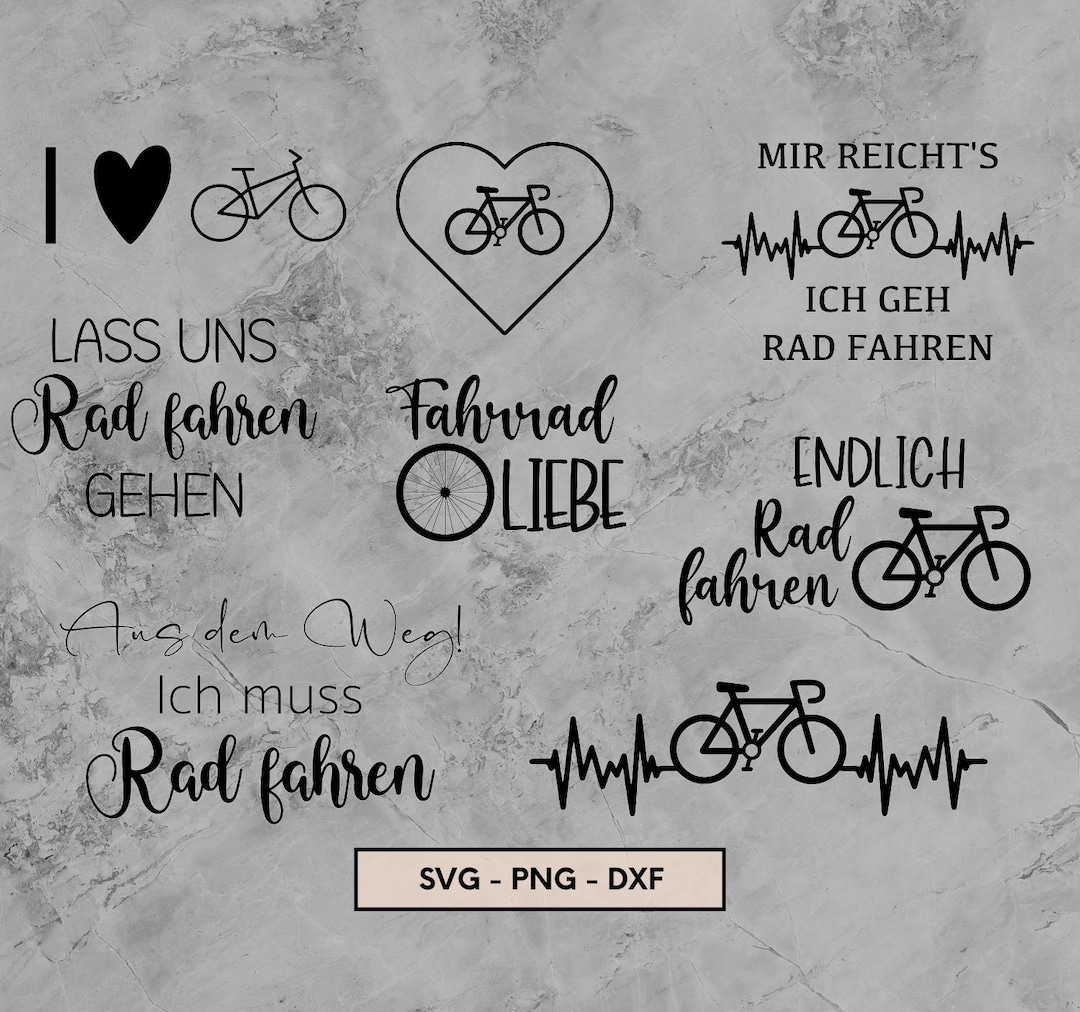 Rad Fahren Plotterdatei, Fahrrad, SVG, PNG,DXF Sofort Download - Etsy