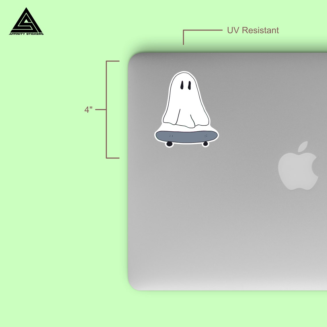 Skater Ghost Sticker Vinyl Sticker, Water Bottle Sticker, Tumbler ...