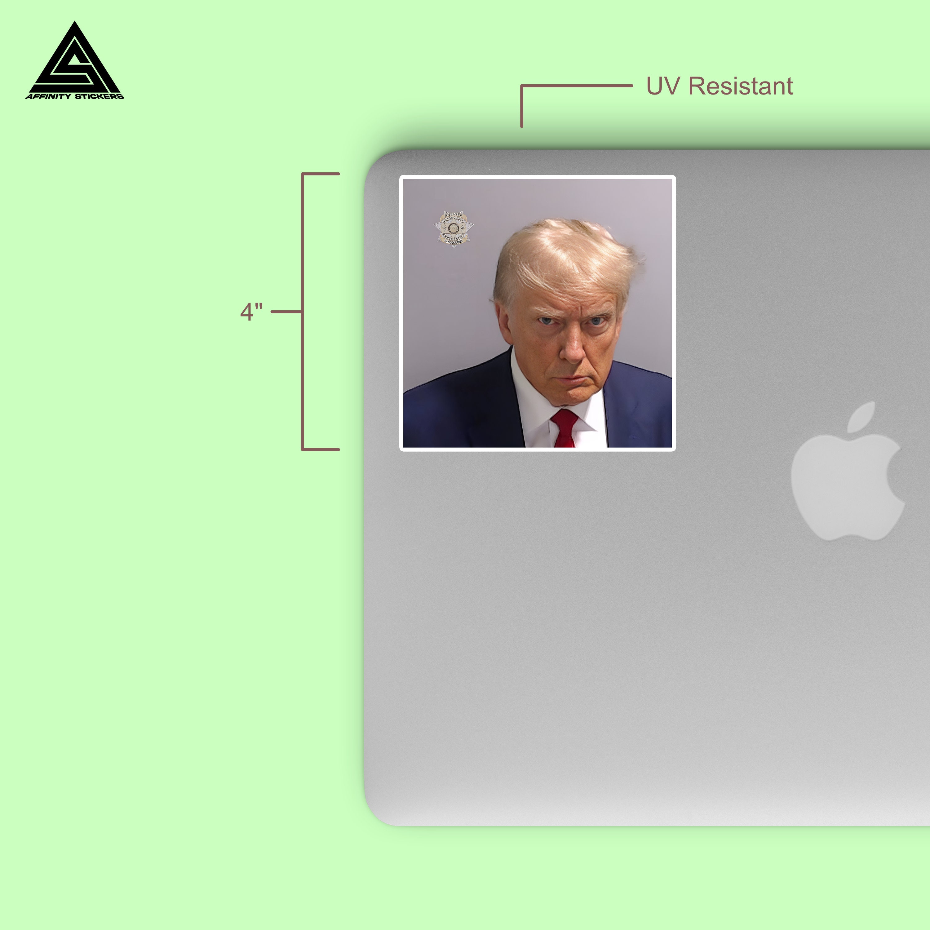 Donald Trump Mugshot Sticker W/ Badge Vinyl Sticker Water - Etsy