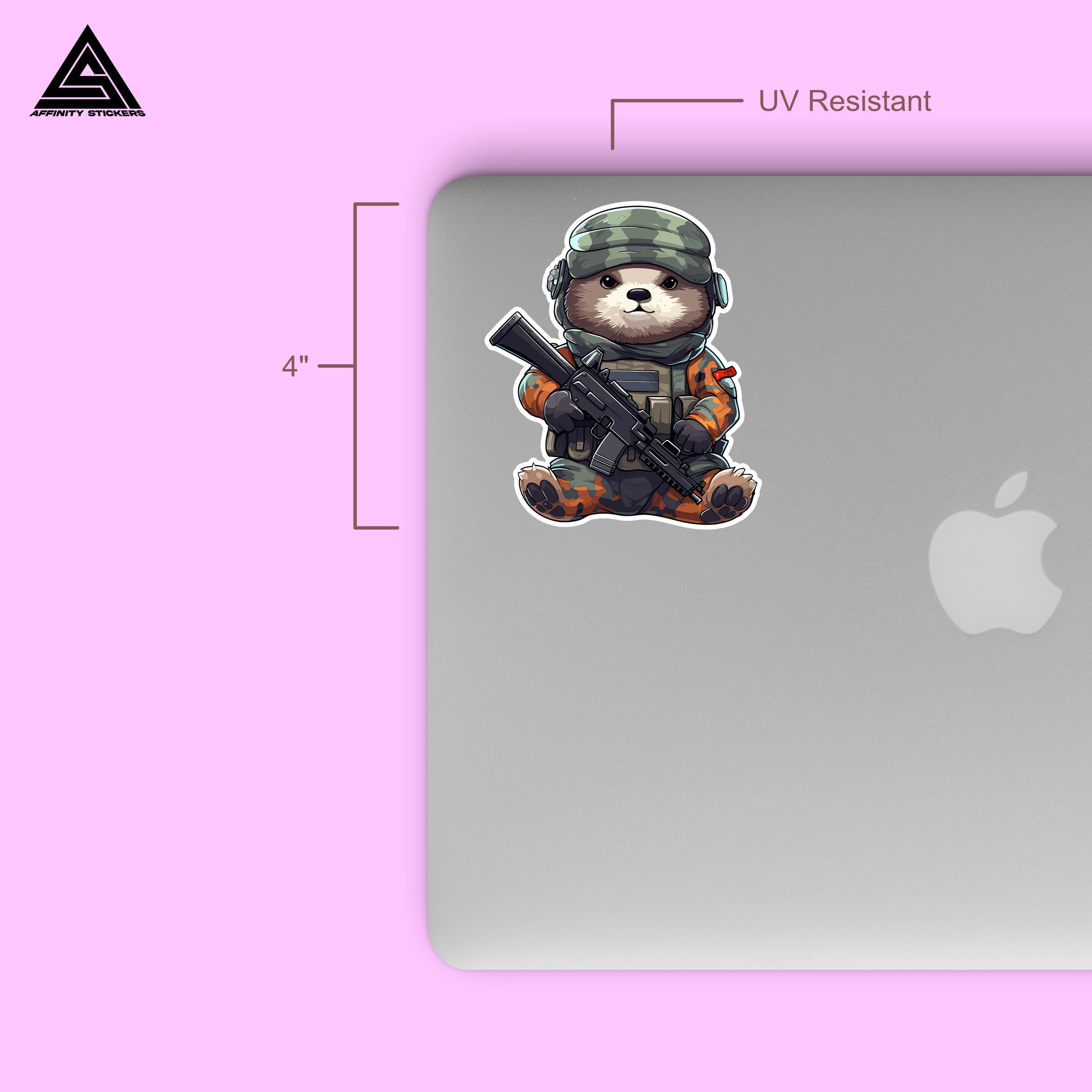 Tactical Sea Otter Sticker Vinyl Sticker, Water Bottle Sticker, Tumbler ...