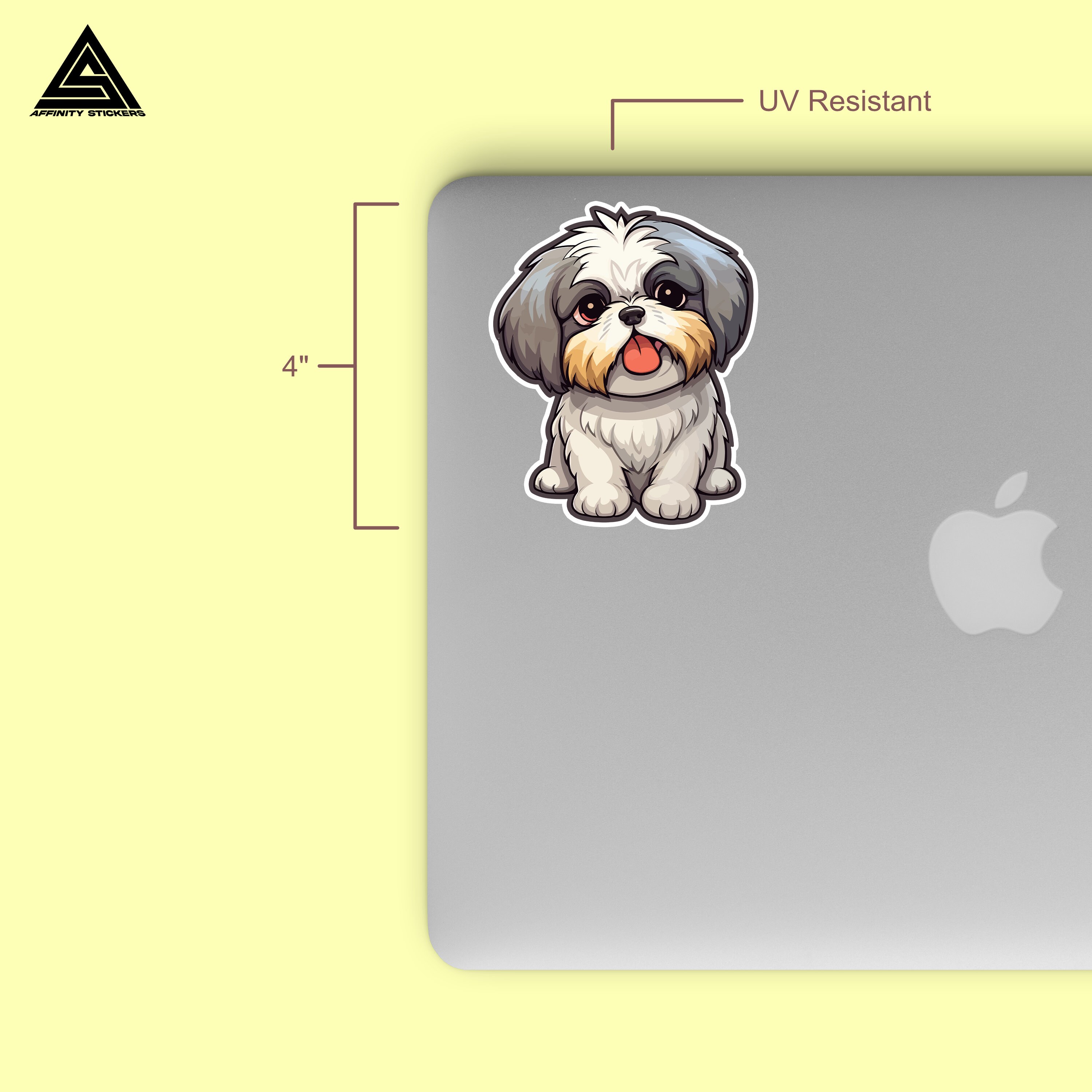 Kawaii Shih Tzu Dog Sticker Vinyl Sticker, Water Bottle Sticker ...
