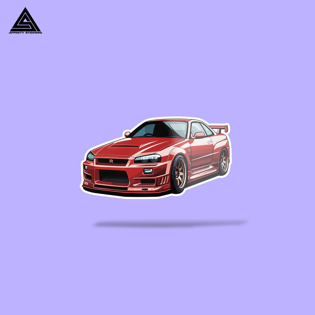 Nissan Skyline GT-R || Vinyl Sticker, Water Bottle Sticker, Tumbler ...