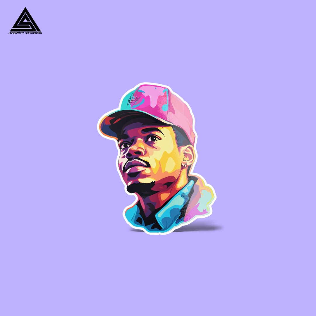 Chance the Rapper Sticker || Vinyl Sticker, Water Bottle Sticker ...