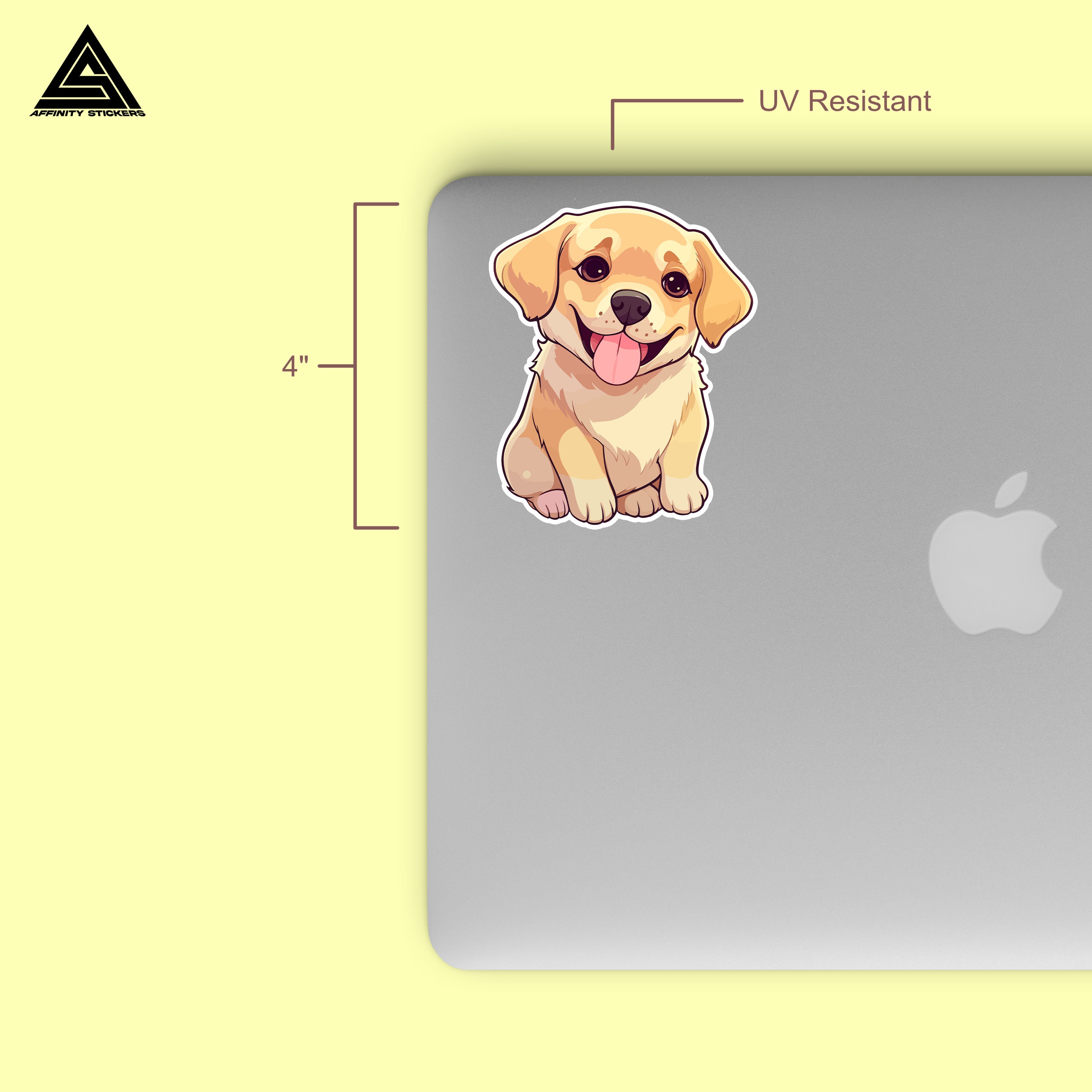 Kawaii Labrador Dog Sticker Vinyl Sticker Water Bottle - Etsy