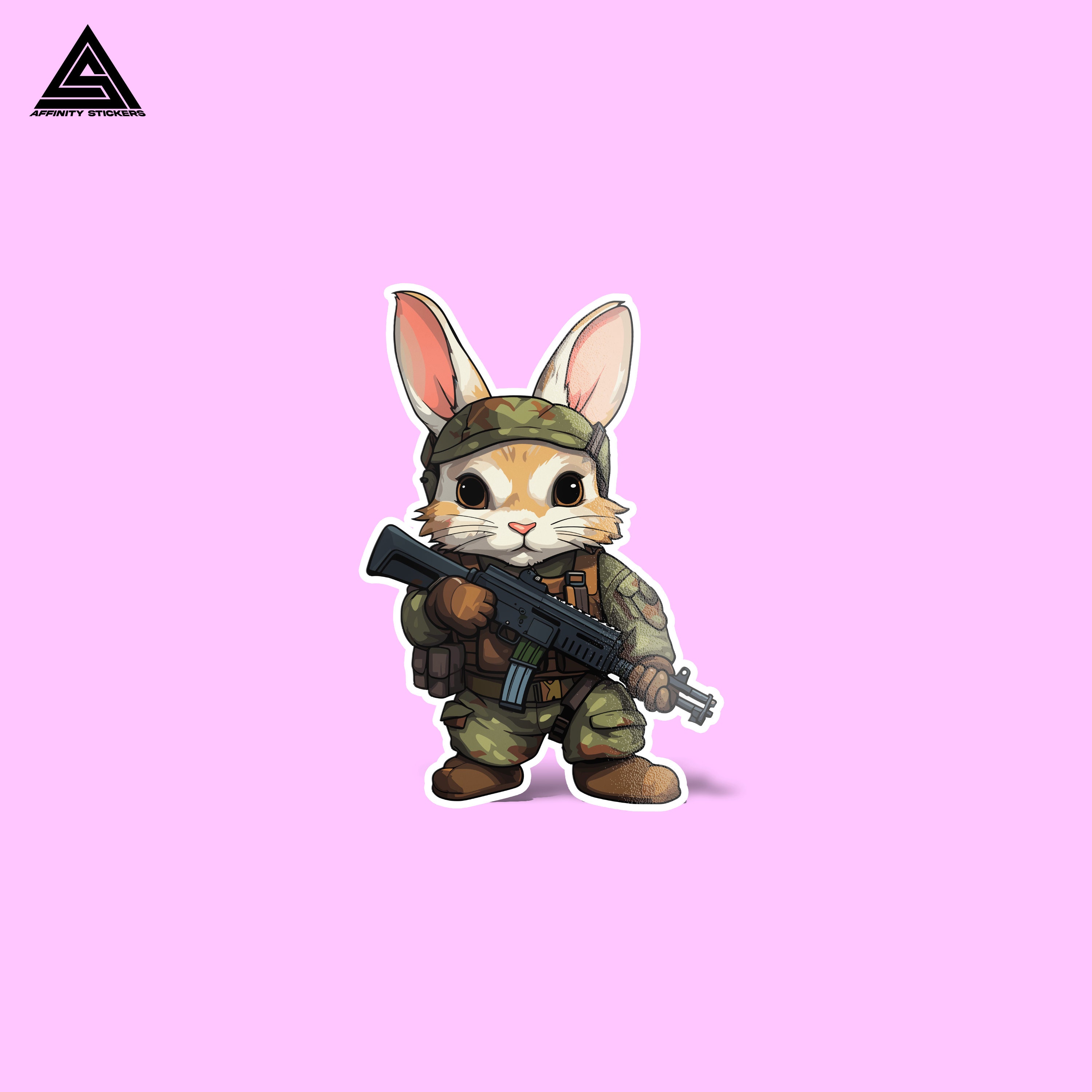 Tactical Rabbit Sticker || Vinyl Sticker, Water Bottle Sticker, Tumbler ...