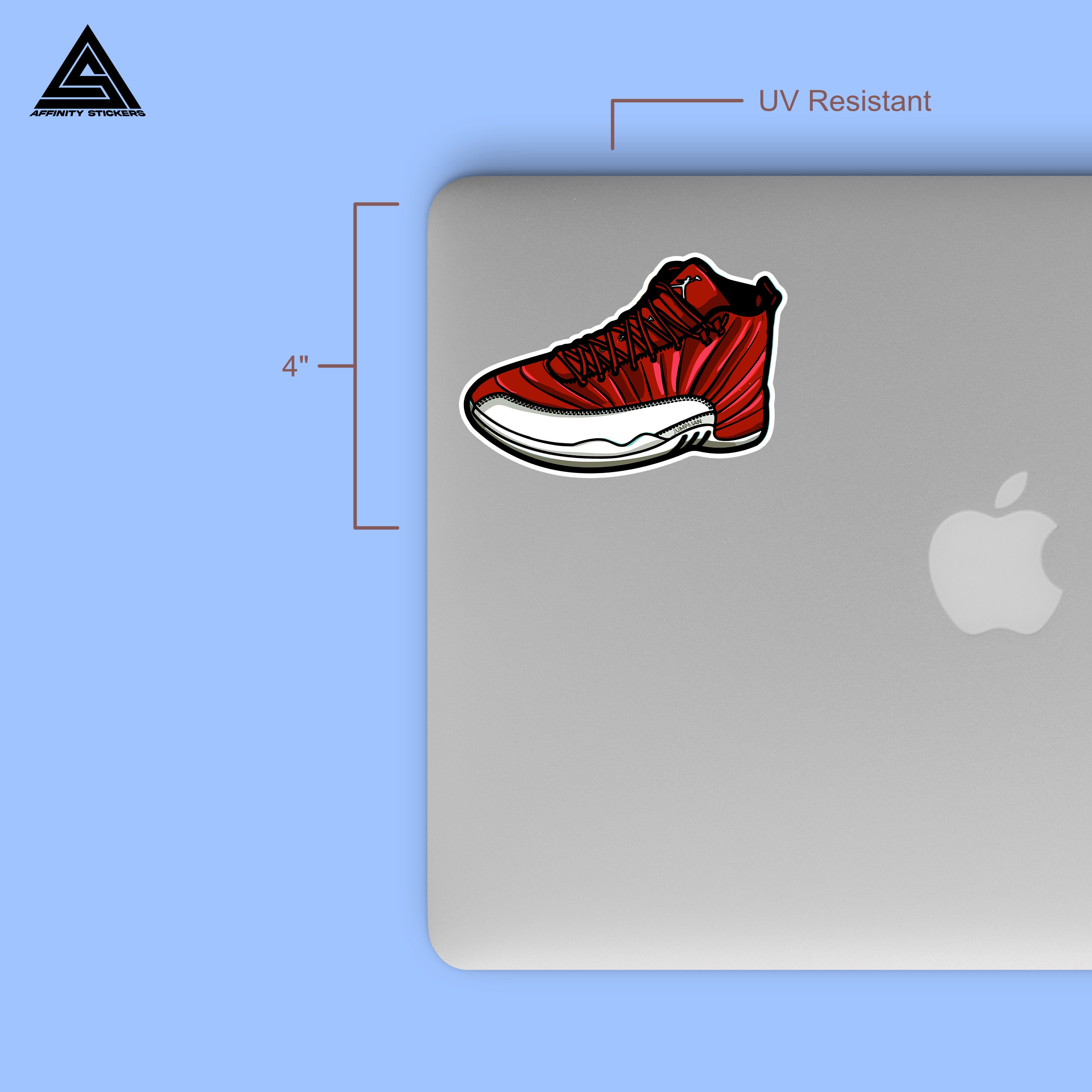 Jordan 12 Gym Red Sticker || Vinyl Sticker, Water Bottle Sticker ...