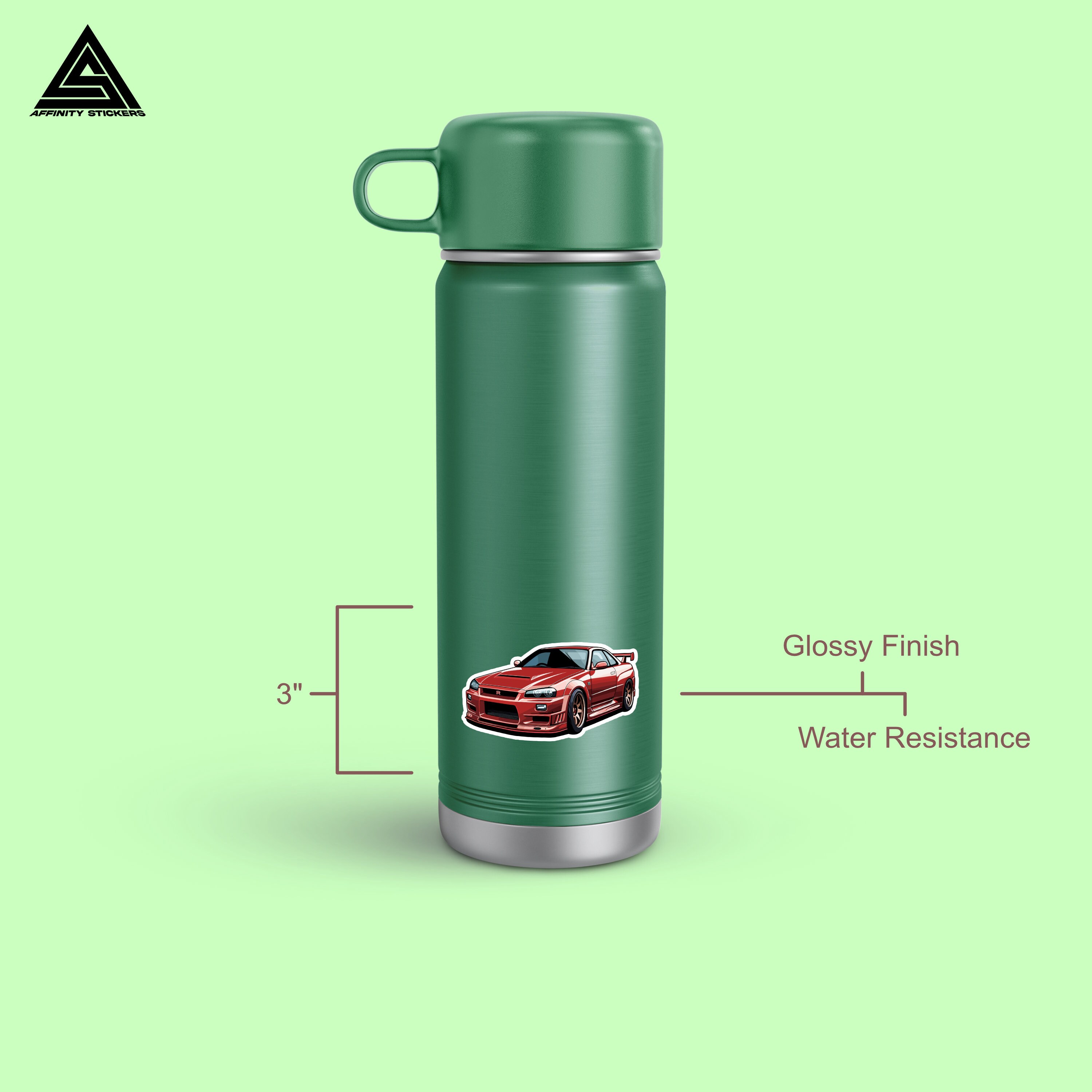 Nissan Skyline GT-R || Vinyl Sticker, Water Bottle Sticker, Tumbler ...